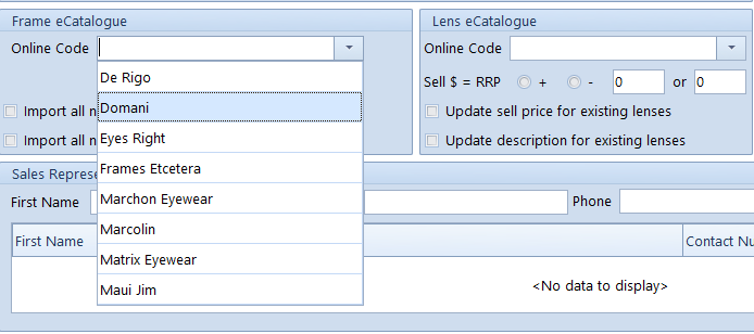 eCatalogues - Optomate Touch - Version 1.0