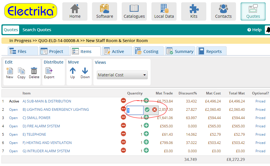 Updating Section Quantity And Values User Guide 1 6593