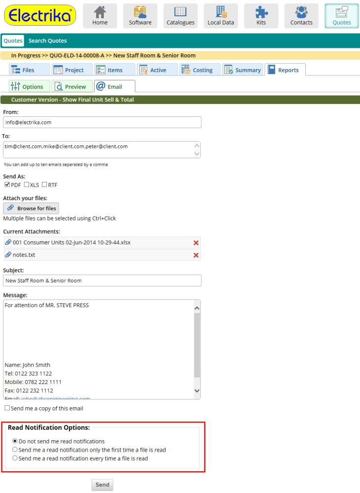 Managing email read notifications - User Guide - 1