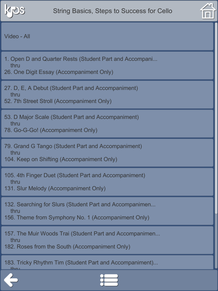 Media List - Interactive Practice Studio App - 1