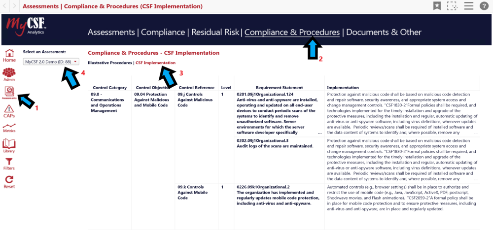 CSF Implementation - MyCSF 2.0 - 1