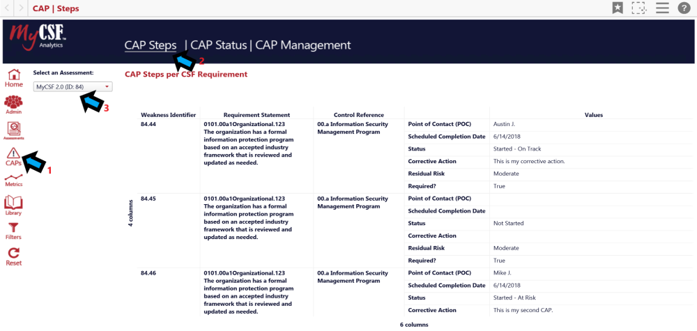 CAP Steps - MyCSF 2.0 - 1
