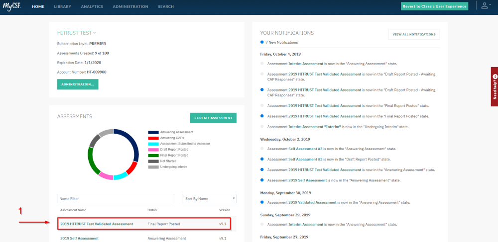 Manually Generating an Interim Assessment - MyCSF 2.0 - 1