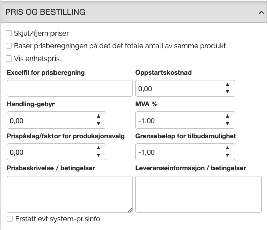 Pris og bestilling - Impleo Web - 1