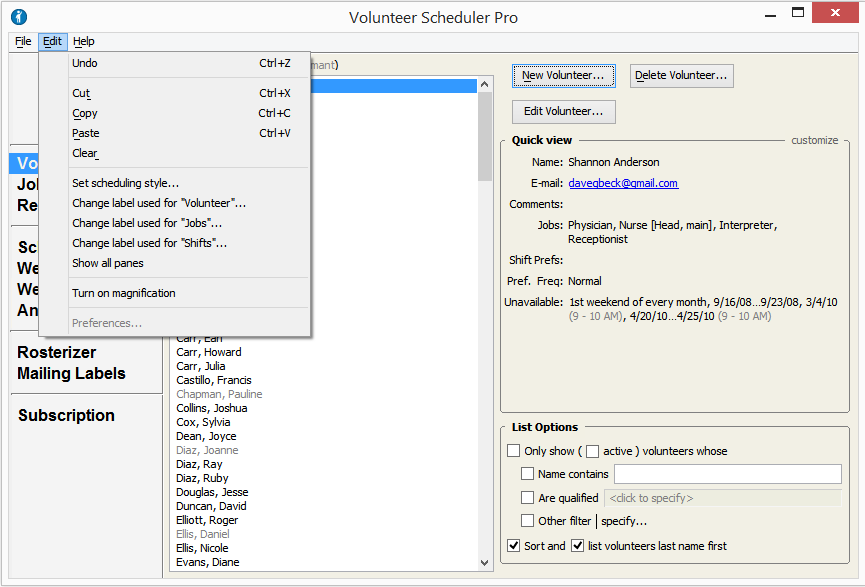 Families - Volunteer Scheduler Pro - 1