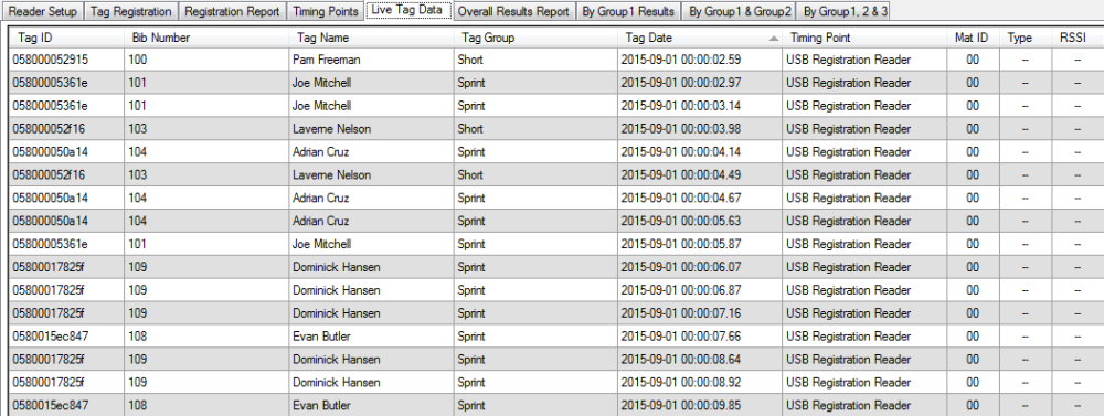 Live Tag Data Tab - Download Software and Firmware - 1