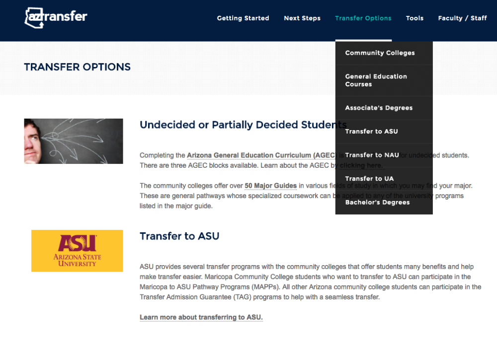 Transfer Options - Website User Manual - 1