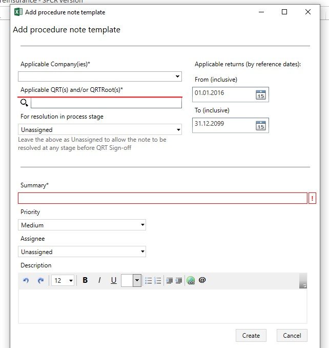 Add Procedure Note - User Guide - Current Version