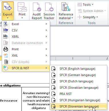 Export NST & SFCR - User Guide - Current Version
