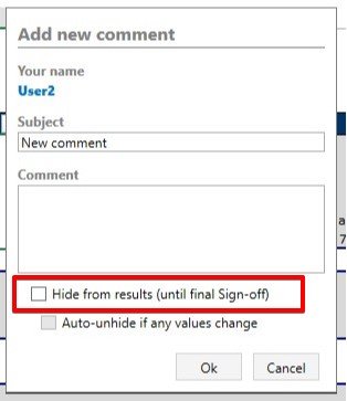 Hide/Auto-unhide validation result in report - User Guide - Current Version