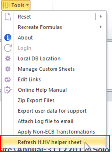 H.HV Sheet (Historical Value Template) - User Guide - Current Version