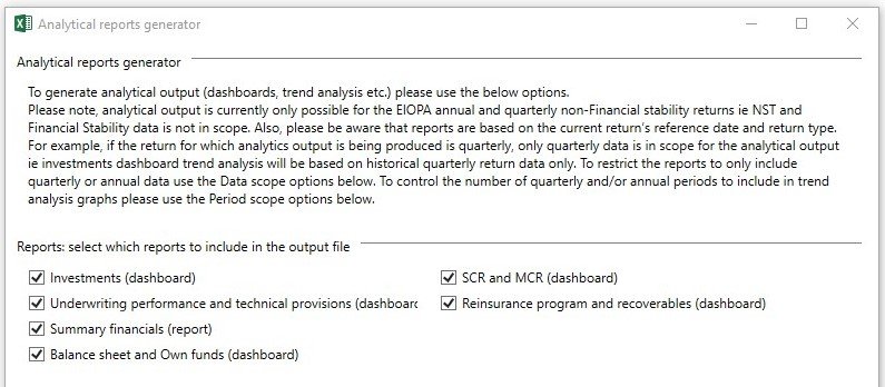 Analytics report generator - User Guide - Current Version