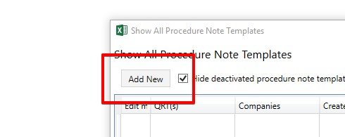 Add Procedure Note - User Guide - Current Version