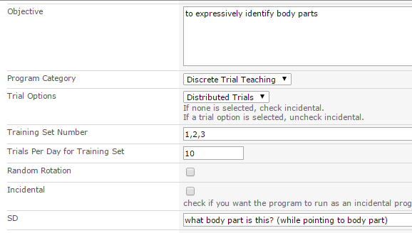 Using Discrete Trials - Big Data - Back-end Configuration - 1