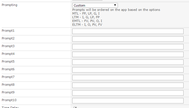 6) Prompting Options - Big Data - Back-end Configuration - 1