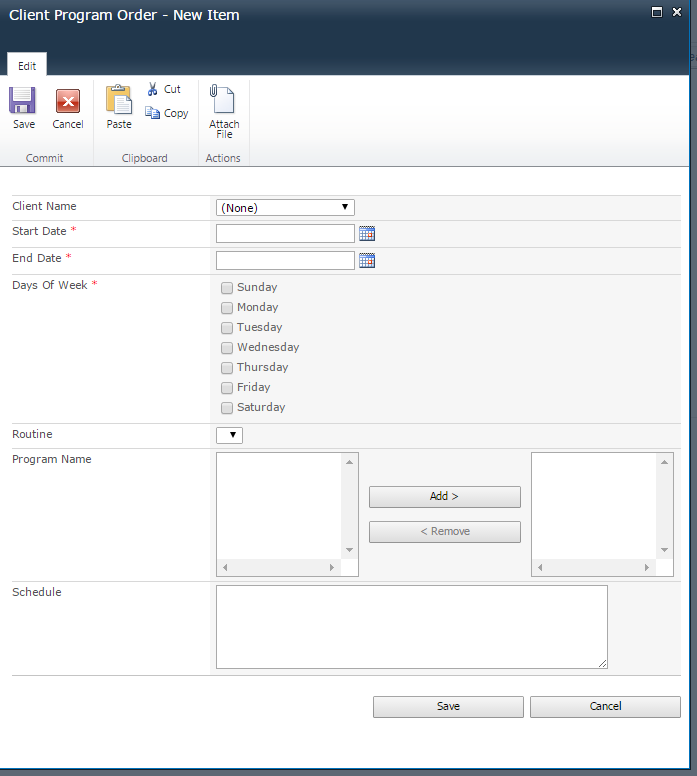 Setting up Program Orders - Big Data - Back-end Configuration - 1