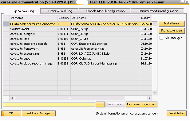 4.2 Installation Coresuite Connector - B1ECM - 2.0