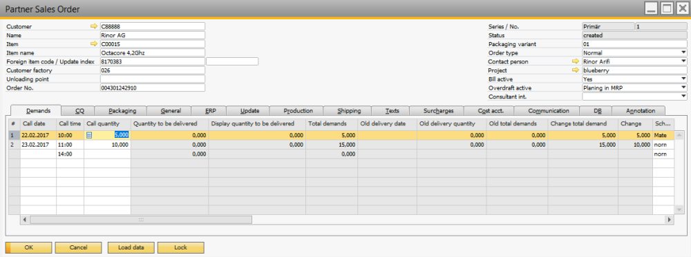 Partner Sales Order - Automotive.One - 1.19