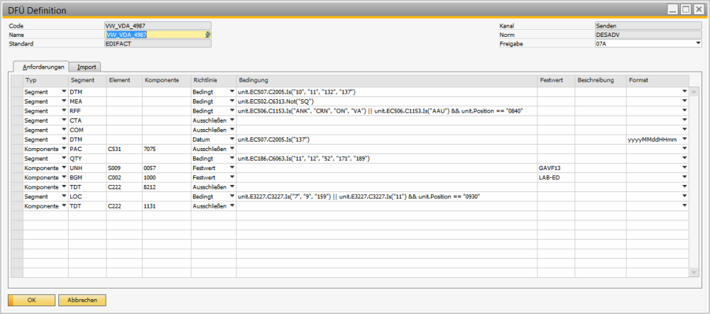 Einrichtung VDA4987 an VW - Automotive.One - 3.6