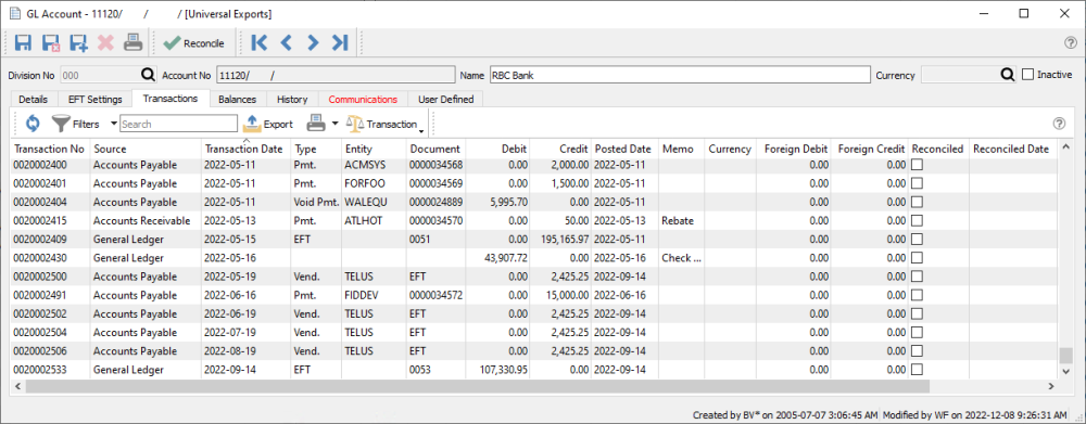 Accounts - Spire User Manual - 3.13