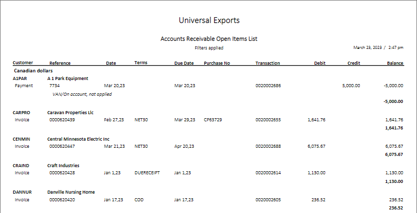 Accounts Receivable - Spire User Manual - 3.11