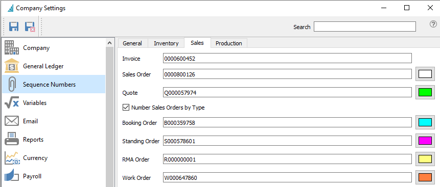 Sequence Numbers - Spire User Manual - 3.11