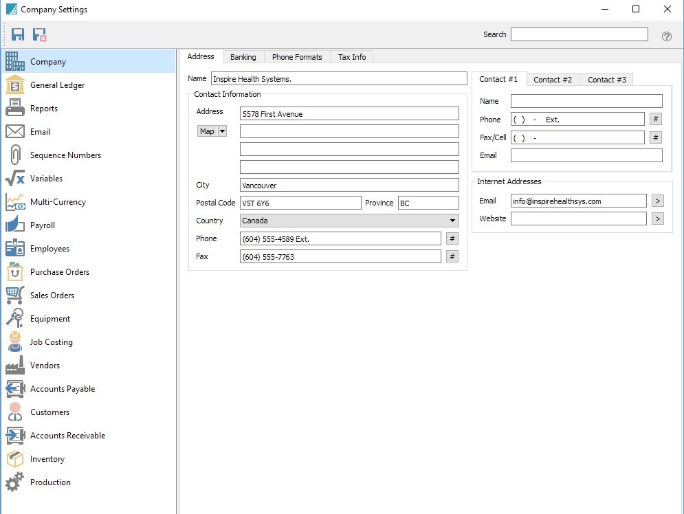 Company Setup - Spire User Manual - 3.0