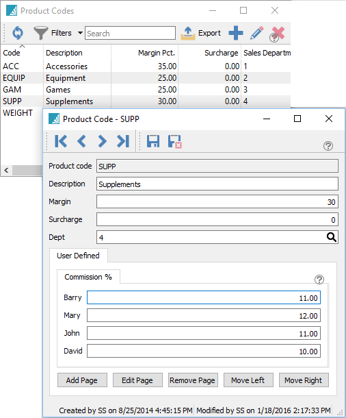 Product Codes - Spire User Manual - 3.0
