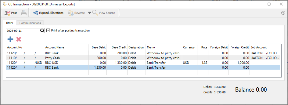 Journal Entries - Spire User Manual - 3.12