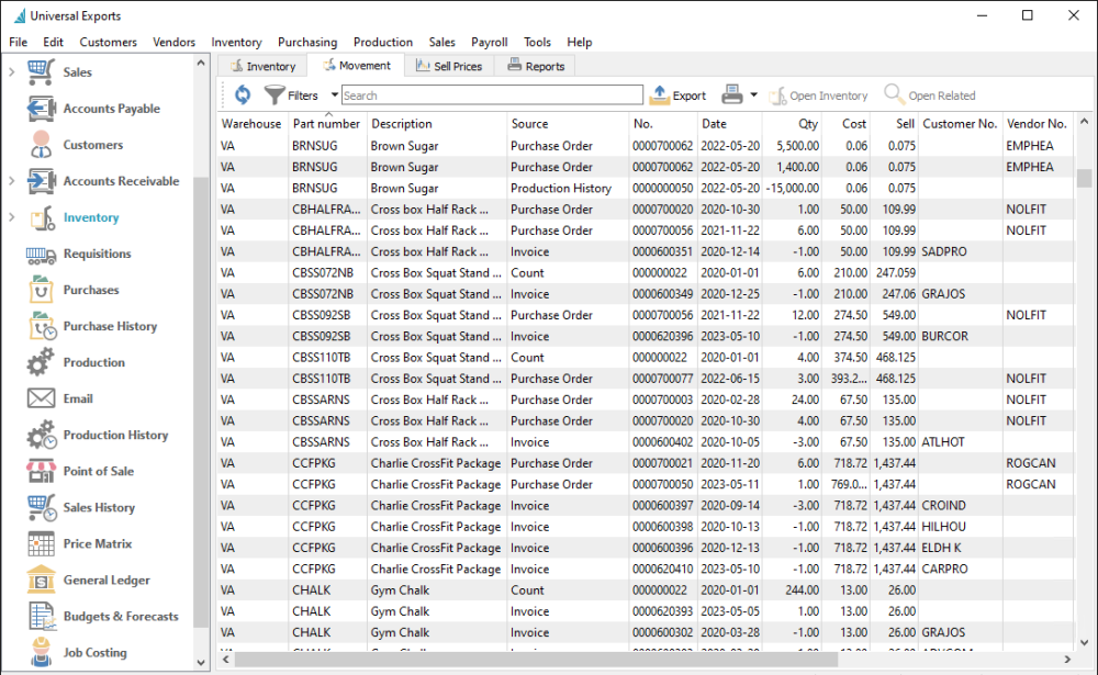 Inventory - Spire User Manual - 3.12