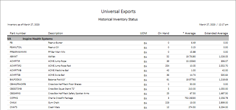 Reports - Spire User Manual - 3.10