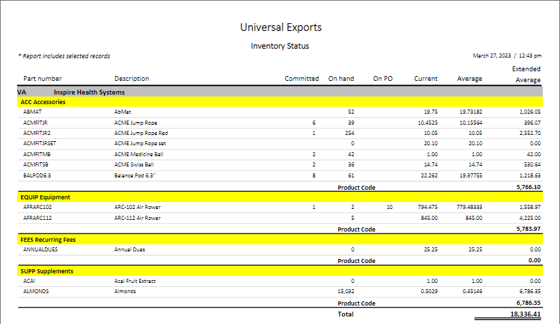 Inventory - Spire User Manual - 3.11