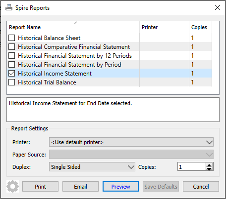 Reports - Spire User Manual - 3.12