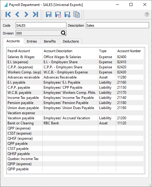 Payroll Departments - Spire User Manual - 3.12