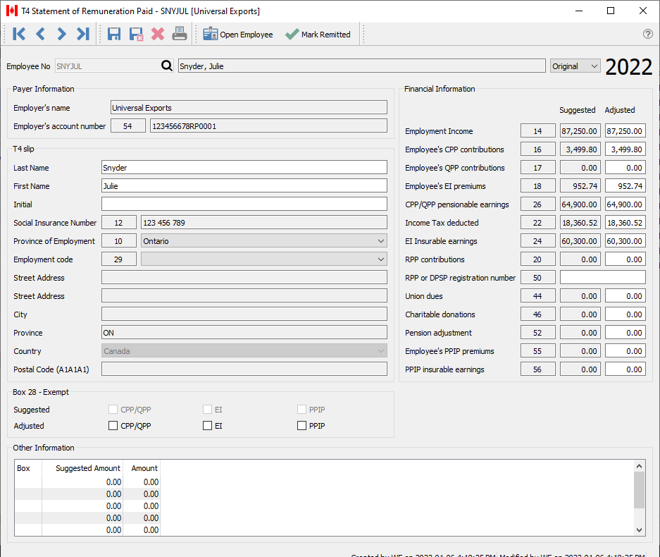 Payroll T4’s and T4 Summary - Spire User Manual - 3.10