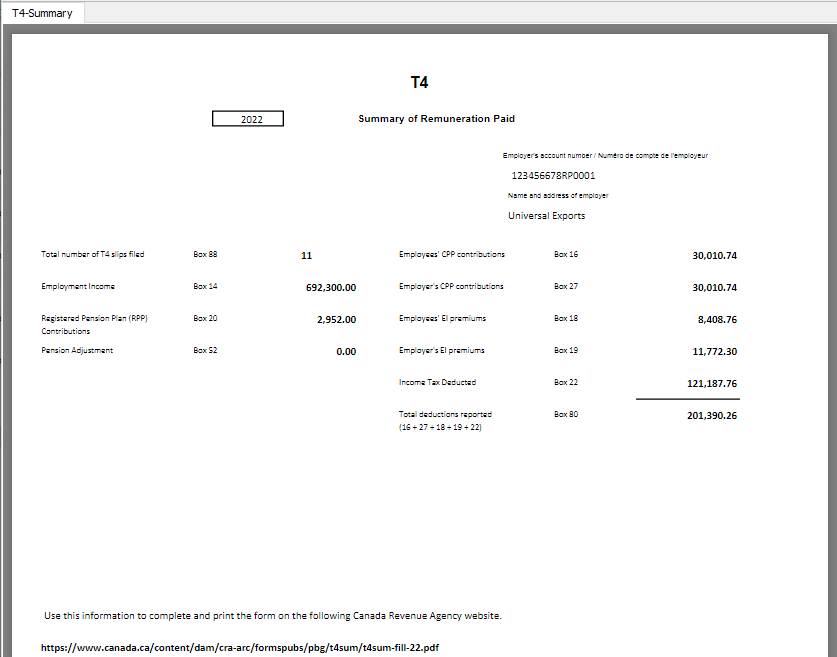Payroll T4’s and T4 Summary - Spire User Manual - 3.10