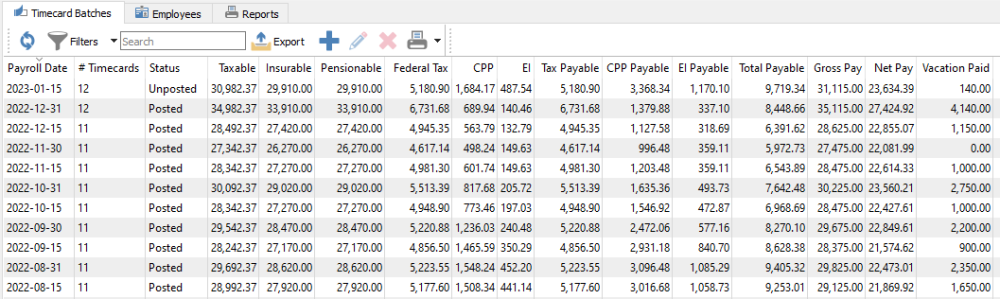 Timecards - Spire User Manual - 3.13