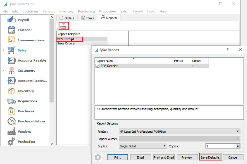 Custom POS Receipt - Spire User Manual - 3.2