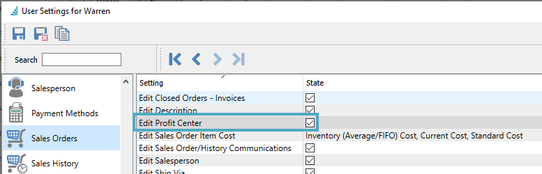 Profit Centers - Spire User Manual - 3.11