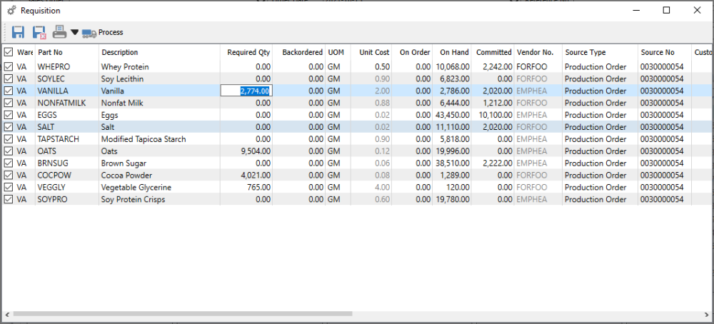 From Production Order - Spire User Manual - 3.10