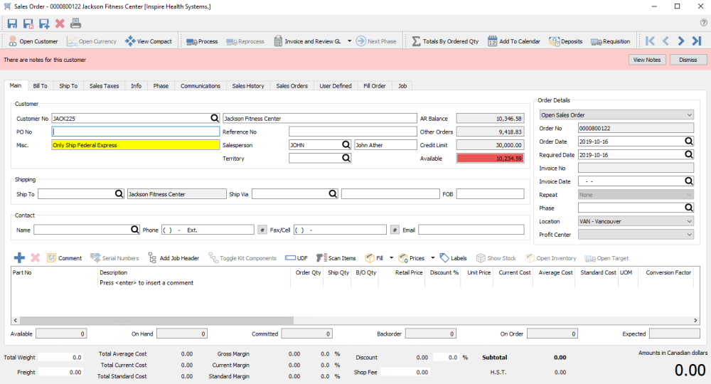 Main Tab - Spire User Manual - 3.5