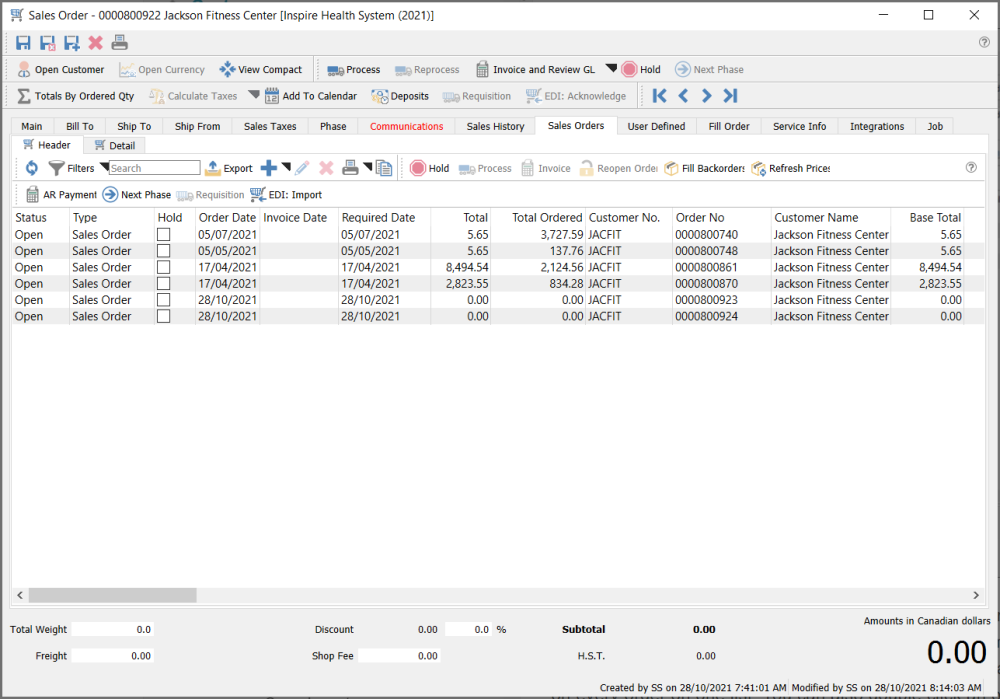Sales Orders Spire User Manual 3 7