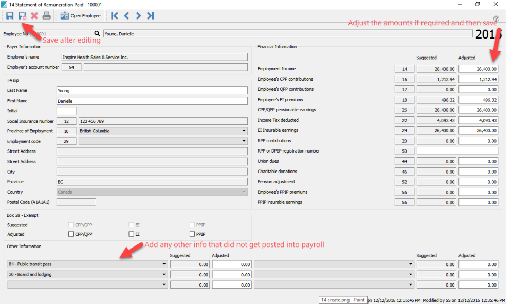 Payroll T4’s and T4 Summary - Spire User Manual - 2.4