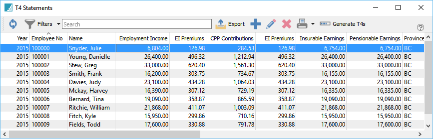 Payroll T4’s and T4 Summary - Spire User Manual - 2.9