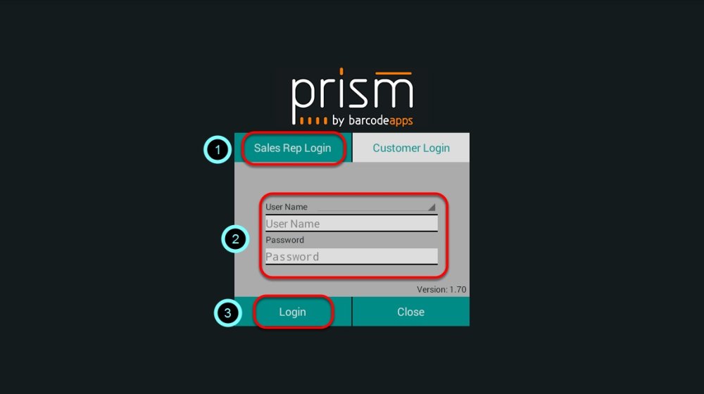 B. How To Login To PRISM App Android - BarcodeApps Manual - 1