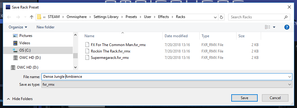 Saving Racks - Omnisphere 2 - 2.8