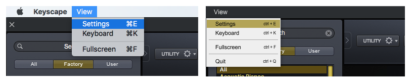 Settings - Keyscape - 1.3