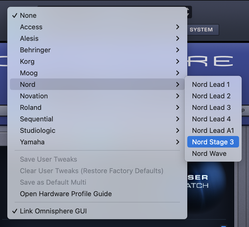 Setting up the Nord Stage 3 - Omnisphere HW - 2.8