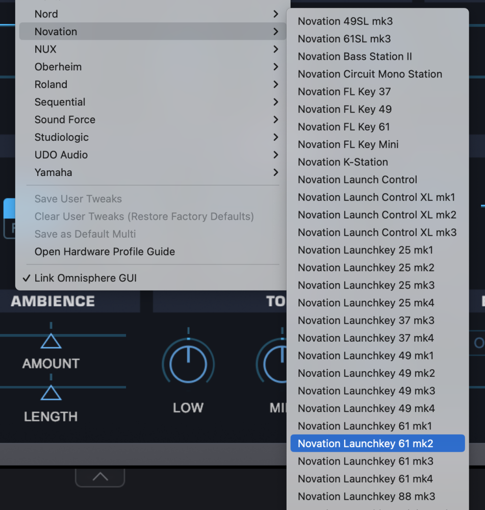 Setting Up the ﻿Launchkey 61 mk2 - Omnisphere 3 Hardware Guide - 3