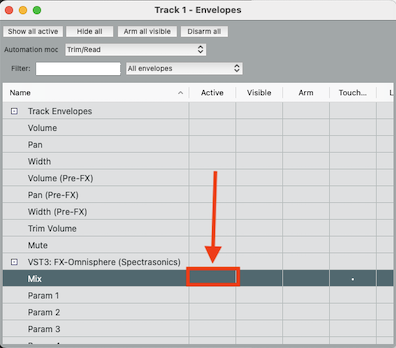 Reaper Host Automation - Omnisphere 3 - 3.0